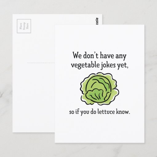 Vegetable Jokes Postcard | Zazzle