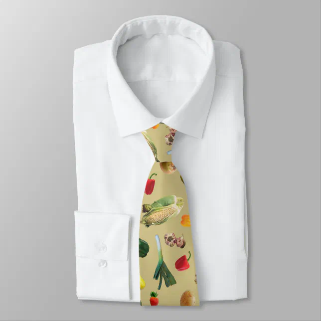 Vegetable Pattern Farmers Food Print Neck Tie | Zazzle