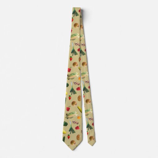 Vegetable Pattern Farmers Food Print Neck Tie | Zazzle
