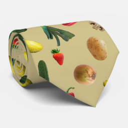 Vegetable Pattern Farmers Food Print Neck Tie | Zazzle