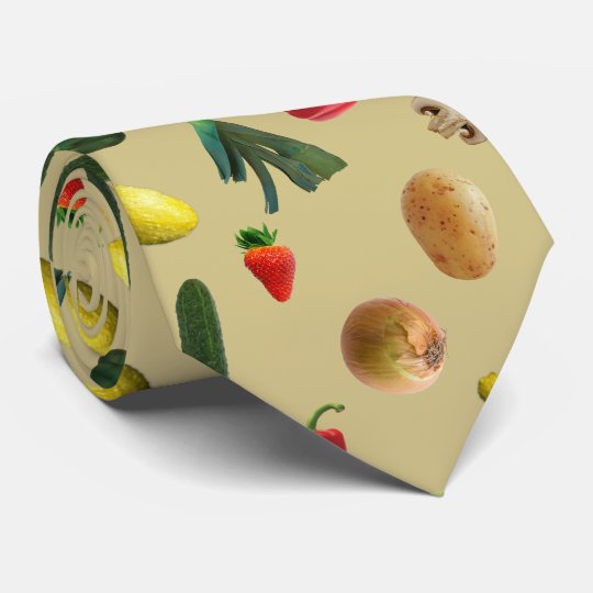 Vegetable Pattern Farmers Food Print Neck Tie | Zazzle.com