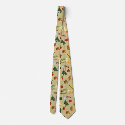 Vegetable Pattern Farmers Food Print Neck Tie | Zazzle