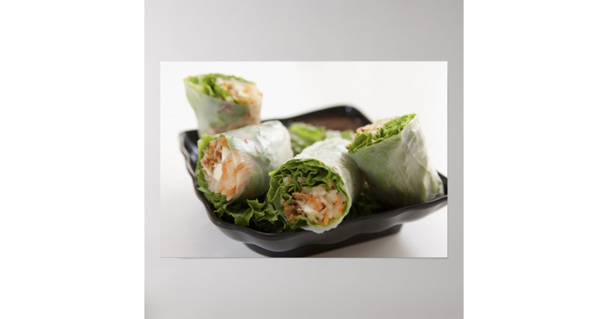 Vegetable Spring Rolls Poster | Zazzle