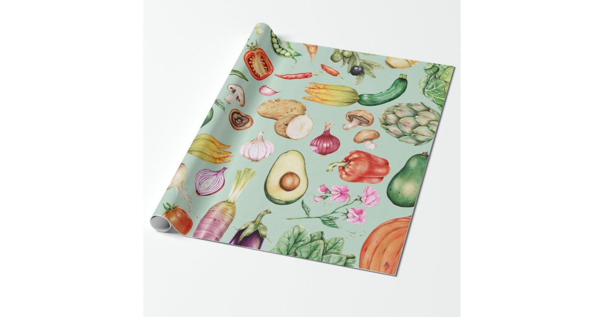 Vegetable Wrapping Paper | Zazzle