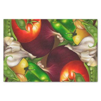 Vegetables and Herbs Organic Natural Veggies Food Tissue Paper | Zazzle