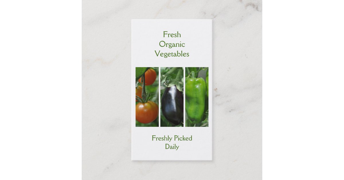 Vegetables business card | Zazzle