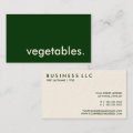 vegetables. business card | Zazzle