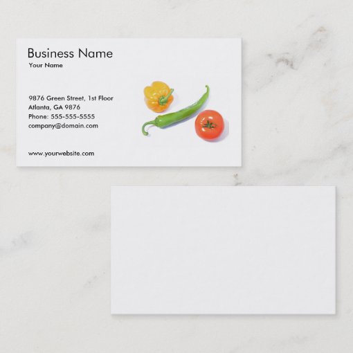 Vegetables Business Card Template | Zazzle