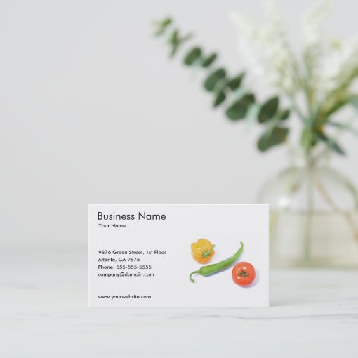 Vegetables Business Card Template | Zazzle