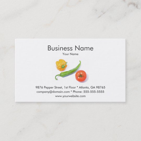 Vegetables Business Card Template | Zazzle.com