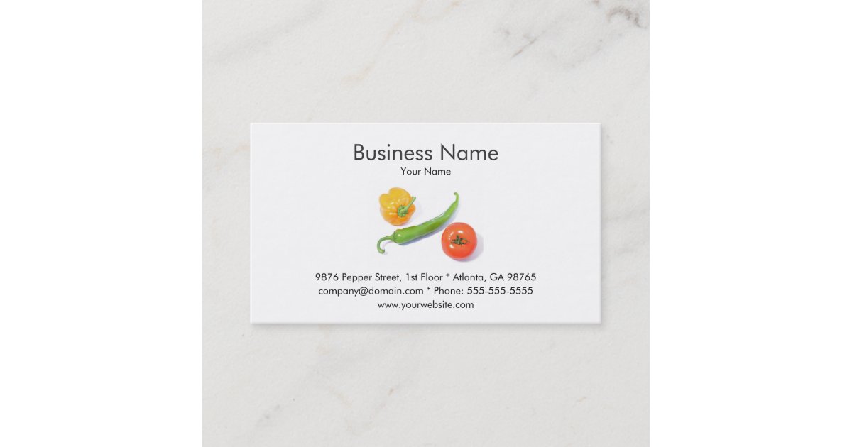 Vegetables Business Card Template | Zazzle