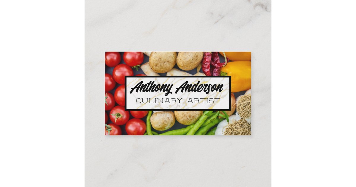 Vegetables | Culinary Business Card | Zazzle