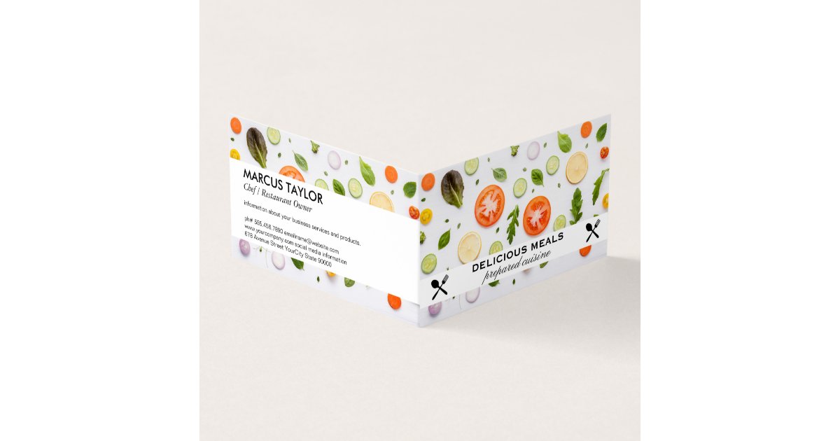 Vegetables | Food Pattern Business Card | Zazzle