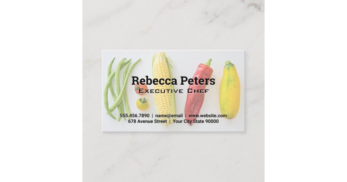 Vegetables | Fresh Produce Business Card | Zazzle