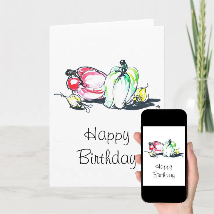 Vegetables Happy Birthday Card | Zazzle