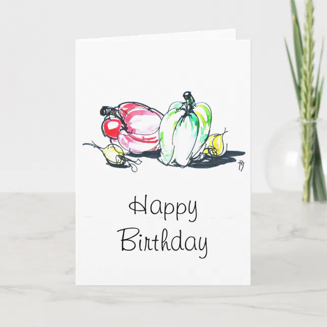 Vegetables Happy Birthday Card | Zazzle