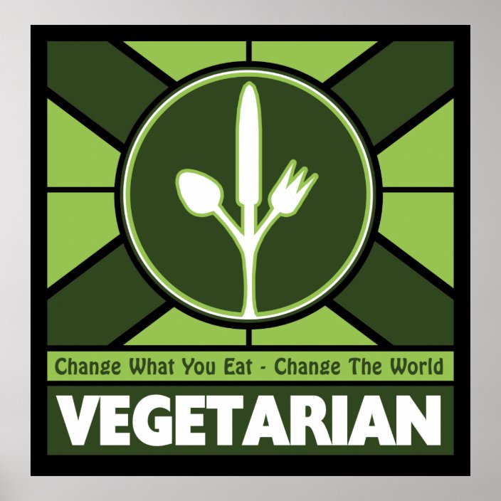 Vegetarian Flag Poster | Zazzle.com