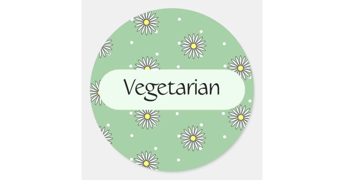 Vegetarian Food Label for Buffets and Picnics | Zazzle