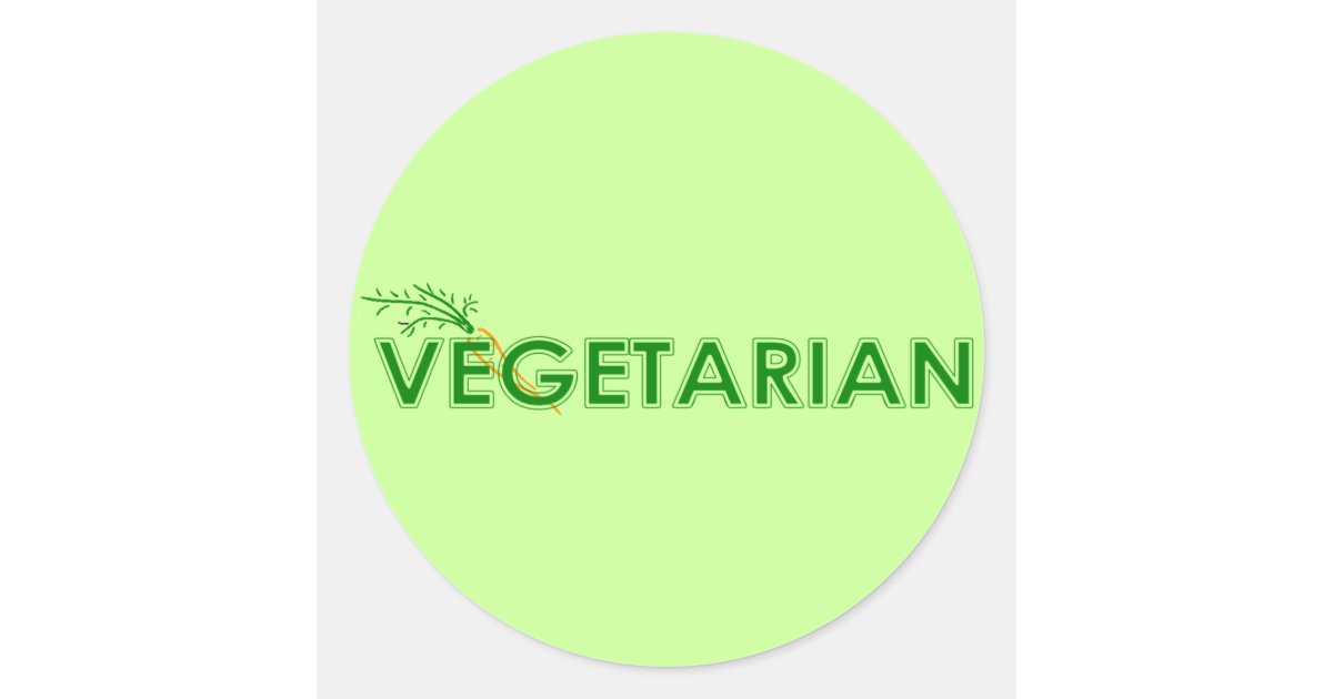 Vegetarian Stickers | Zazzle
