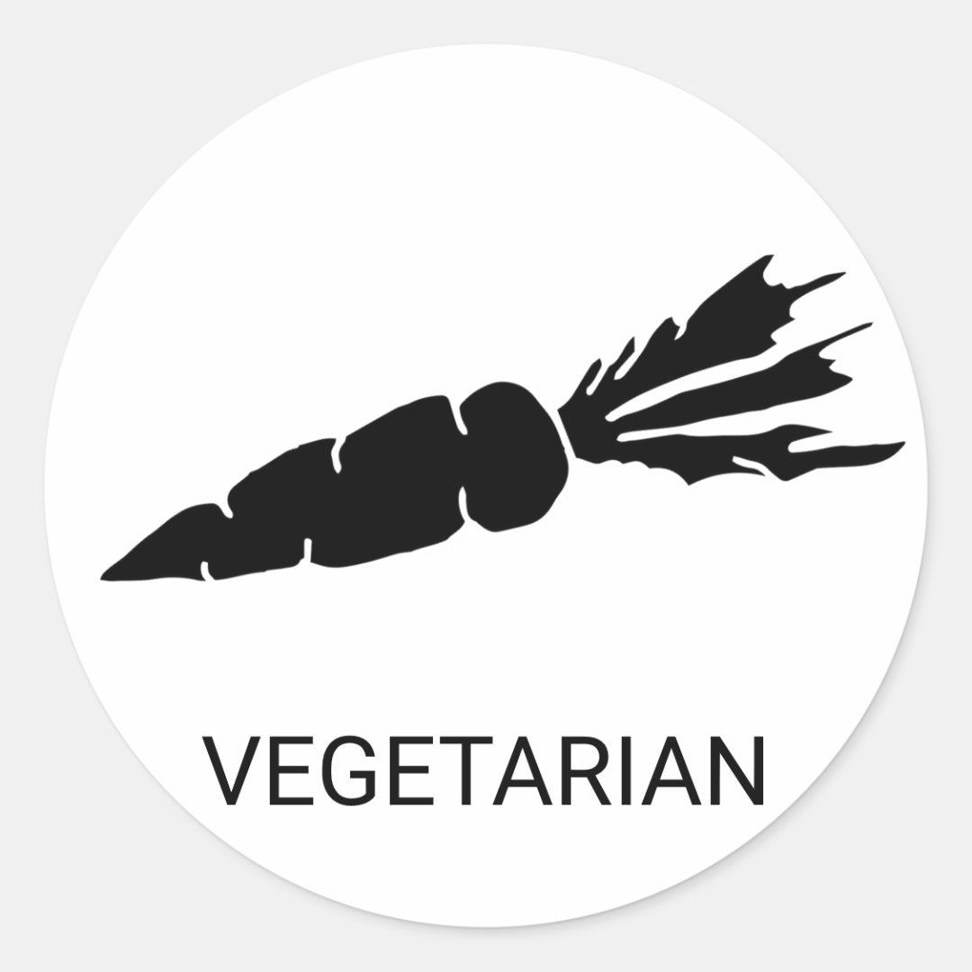 Vegetarian Wedding Meal Choice Classic Round Sticker | Zazzle