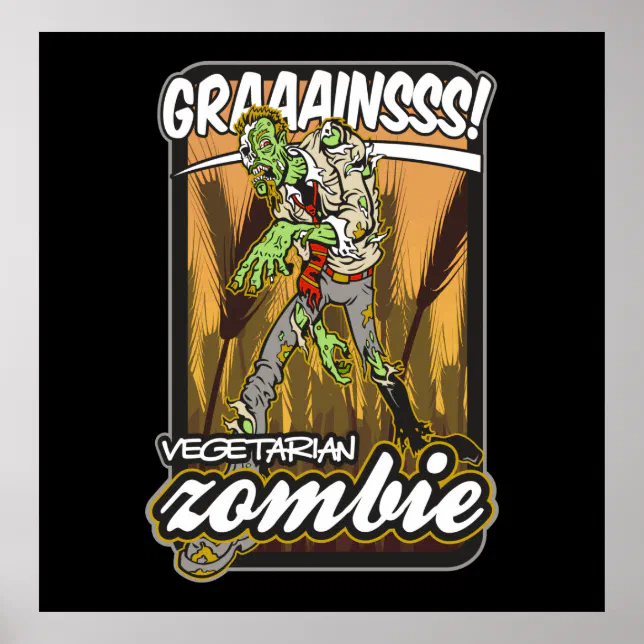 Vegetarian Zombie Poster | Zazzle