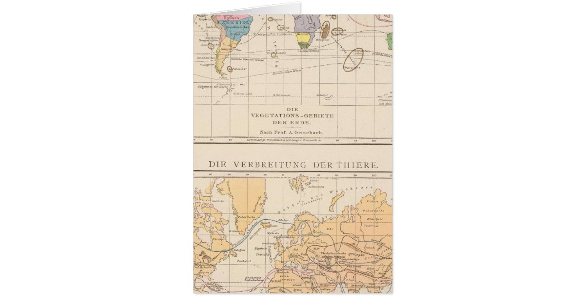 Vegetationsgebiete, Thiere Atlas Map | Zazzle