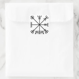 Vegvisir Icelandic Viking Protection Sigil Square Sticker | Zazzle