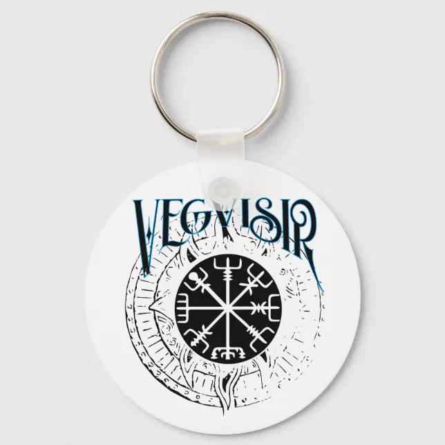 vegvisir nordic pathfinder compass keychain | Zazzle