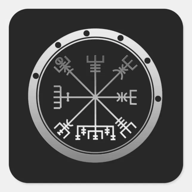 Vegvisir Viking Compass Square Sticker | Zazzle