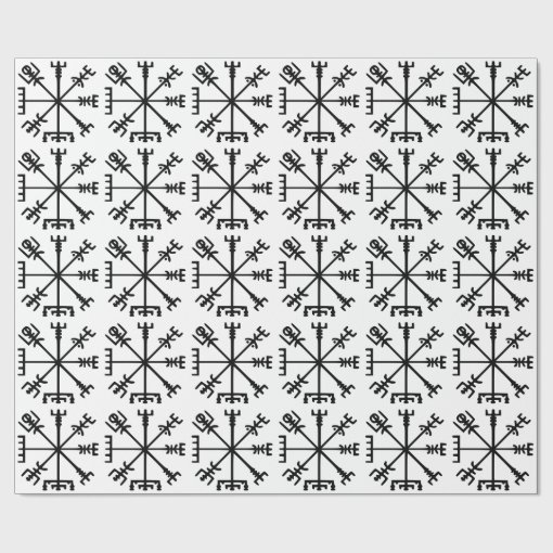 Vegvísir (Viking Compass) Wrapping Paper | Zazzle
