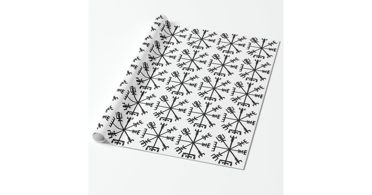 Vegvísir (Viking Compass) Wrapping Paper | Zazzle