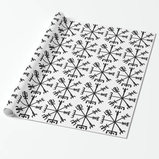 Vegvísir (Viking Compass) Wrapping Paper | Zazzle