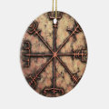 Vegvisir, Viking rune , Rune spell Ceramic Ornament | Zazzle