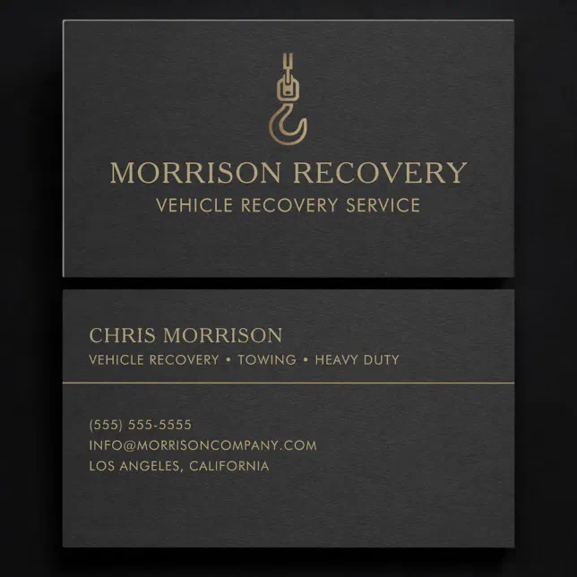 Vehicle Recovery Service Business Card | Zazzle