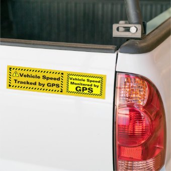 Vehicle Speed Monitored by GPS Dual Sticker | Zazzle