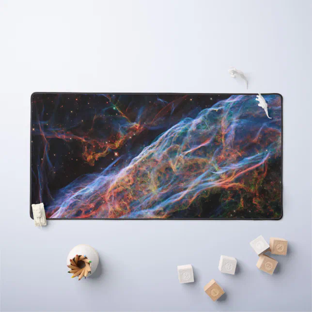 Veil Nebula Supernova Remnants Hubble Telescope Desk Mat | Zazzle