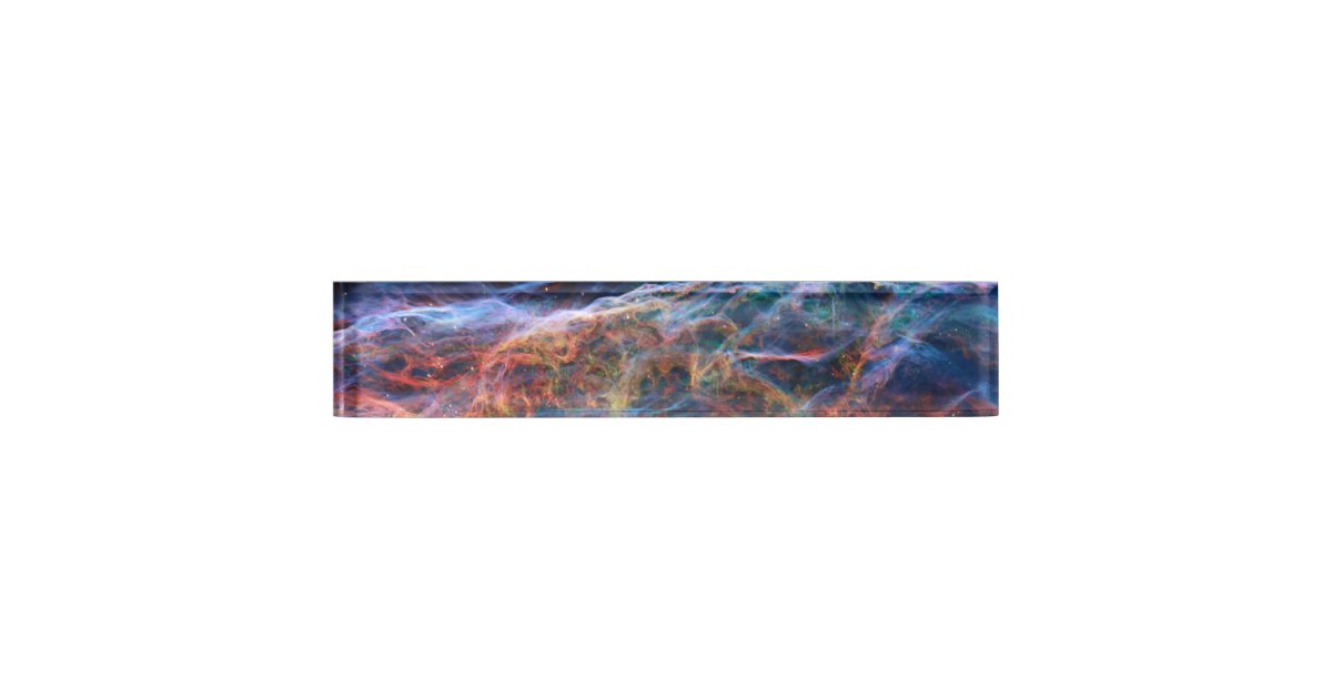 Veil Nebula Supernova Remnants Hubble Telescope Desk Name Plate | Zazzle