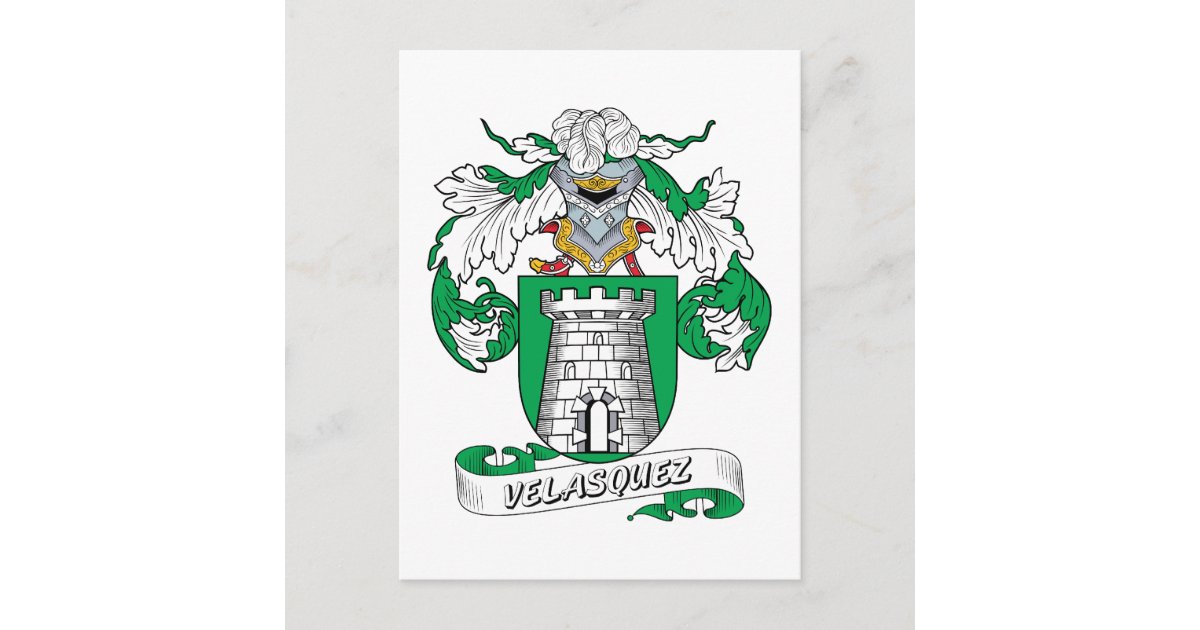 Velasquez Family Crest Postcard | Zazzle
