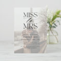 Vellum Overlay Photo Miss to Mrs Bridal Shower Invitation | Zazzle