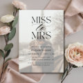 Vellum Overlay Photo Miss to Mrs Bridal Shower Invitation | Zazzle