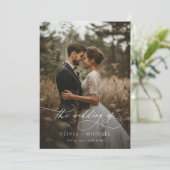 Vellum Overlay Wedding Invitation With Photo | Zazzle