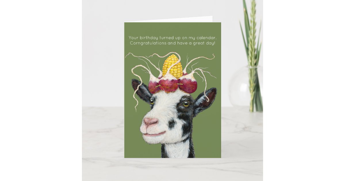 Velma the goat birthday card | Zazzle