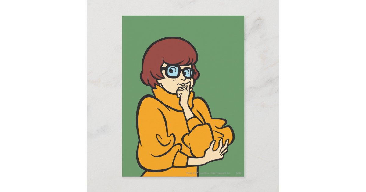 Velma Thinking Postcard | Zazzle
