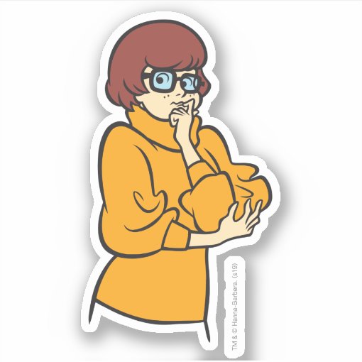 Velma Thinking Sticker | Zazzle