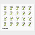 Veloci-rapper Funny Dinosaur Pun Classic Round Sticker | Zazzle