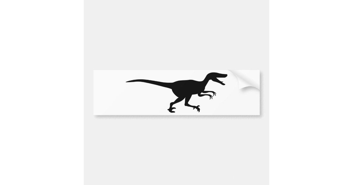 Velociraptor Dinosaur Bumper Sticker | Zazzle