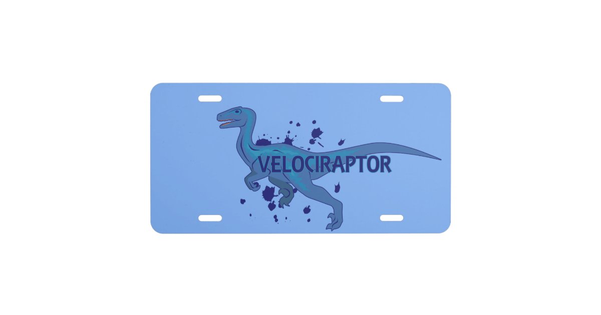 Velociraptor License Plate | Zazzle