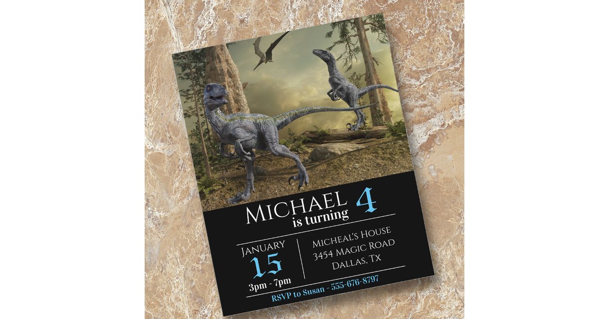 Velociraptor Raptor Birthday | Zazzle