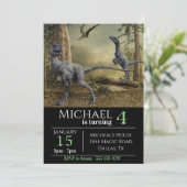 Velociraptor Raptor Birthday Party Invitation | Zazzle