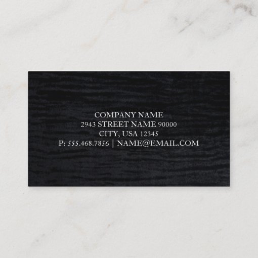 Velvet | Black Business Card | Zazzle